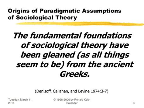 Ppt Soc4044 Sociological Theory Origins Of Paradigmatic Assumptions