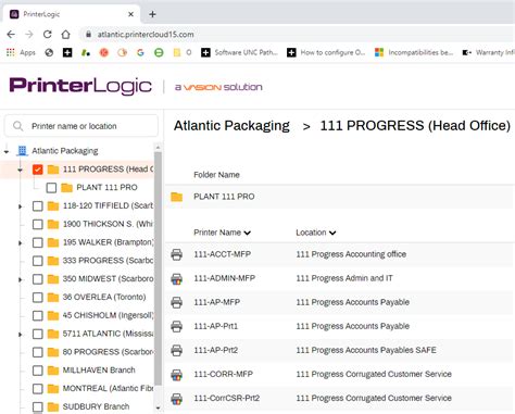 Adding A Printer Using Printerlogic Atlantic Packaging