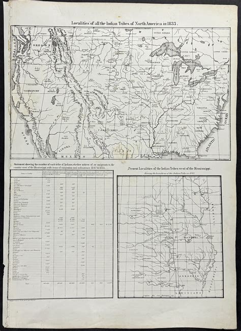 Lot 70062 - McKenney & Hall, Folio - Map of the Localities of all the Indian Tribes of North ...