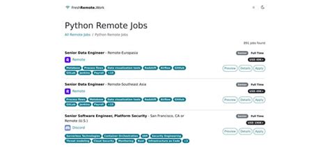 [full Remote][hybrid] 891 New Remote Python Jobs R Remotepython