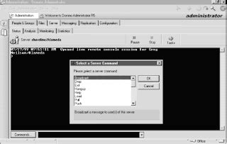 IBM Lotus Notes And Domino TIPS Domino Server Tasks And Console Commands