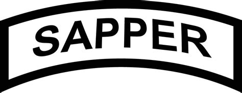 Artstation Us Army Sapper Tab Vector File Black White Vector Outline Or Line Art File For Cnc