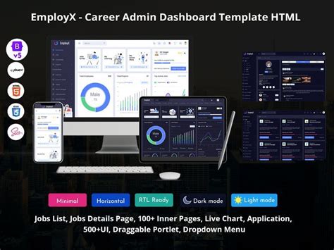 Employx Career Admin Dashboard Template Html Dashboard Template Admin Templates