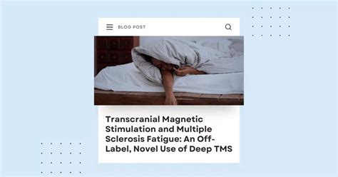 Transcranial Magnetic Stimulation And Multiple Sclerosis Fatigue An