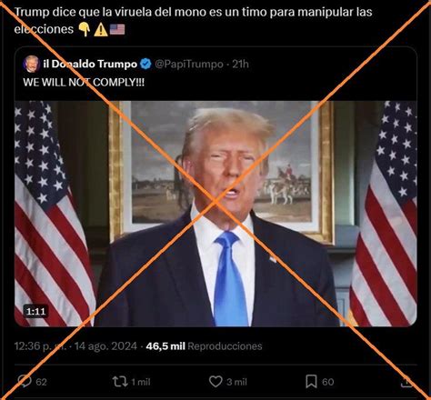 Trump No Advirtió Que La Mpox Es Una Excusa Para Un Fraude Electoral