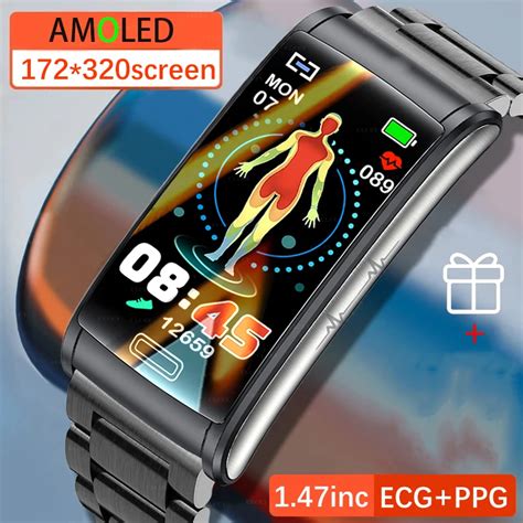 2023 Neue Blut Glucose Monitor Gesundheit Smart Uhr M Nner EKG PPG