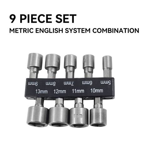 14 Piece Set 9 Piece Set Non Magnetic Combination Socket Set Electric Hexagon Screwdriver Head
