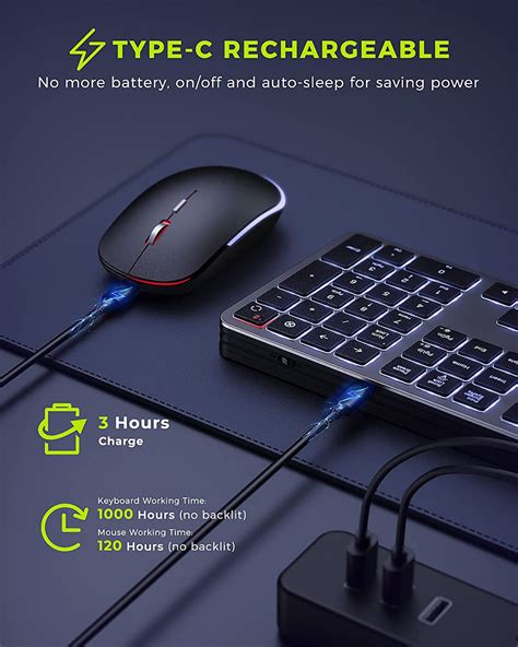 Jomaa Ultra Slim Wireless Backlit Keyboard And Mouse Combo 2 4g Usb Silent Keyboard And Mouse