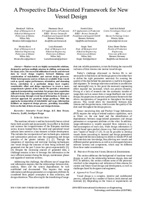 pdf a prospective data oriented framework for new vessel design