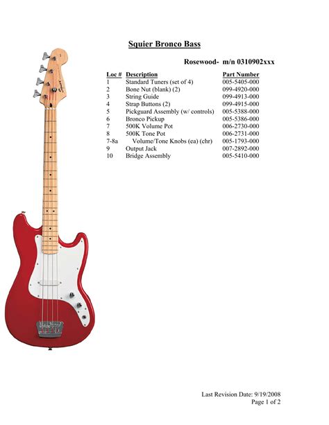 Fender Squier Bass Wiring Diagram