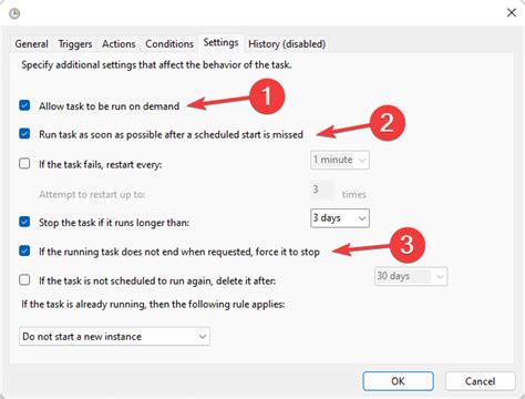 fix operator refused the request error in windows task scheduler