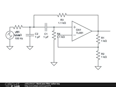 Band Pass Filter Sallen Key Circuitlab