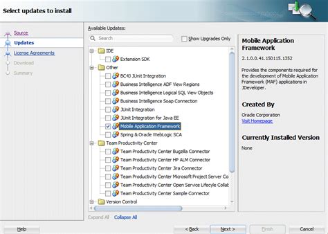 Oracle Jdeveloper 12c 1213 チュートリアル Mobile Application Frameworkの設定