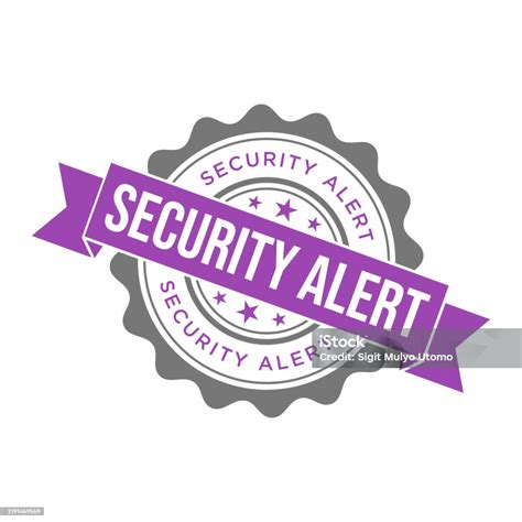 Security Alert Rubber Stamp Vector Template Stock Illustration Download Image Now Alertness