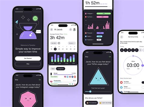 Screen Time Blocker Mobile App App Design App Interface Design
