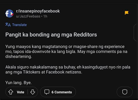 Sobrang bobo mo kasi kaya ka nadadownvote. : r/insanepinoyfacebook