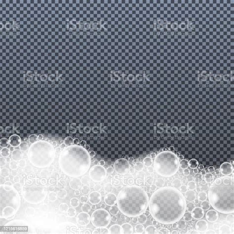투명 한 배경에 격리 된 비누 거품 거품 사실적인 벡터 일러스트레이션 3차원 형태에 대한 스톡 벡터 아트 및 기타 이미지 3
