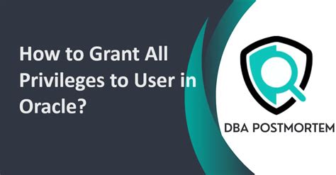 Grant All Privileges To User In Oracle Database