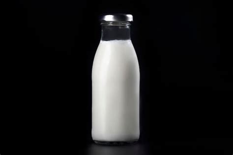 Premium Photo Bottles Of Milk Isolated On A Black Background Dairy Food