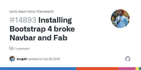 Installing Bootstrap 4 Broke Navbar And Fab · Issue 14893 · Ionic Team