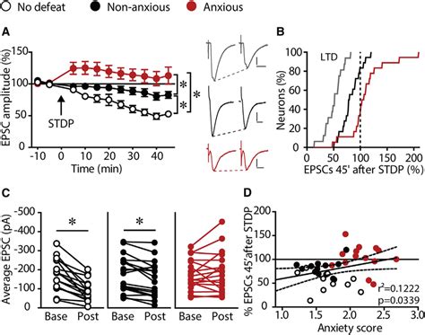 Spike Timing Dependent Ltd Is A Synaptic Marker In Anxious Mice A