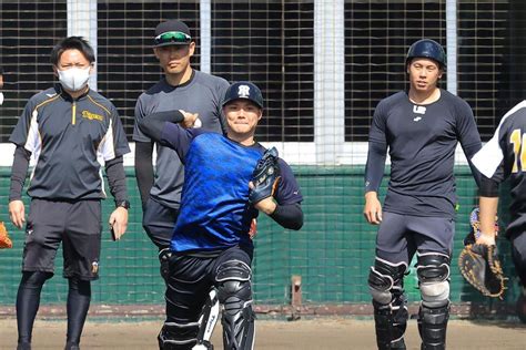 阪神d4・栄枝、梅野の前で枝キャノン 柵越え4本も サンスポ