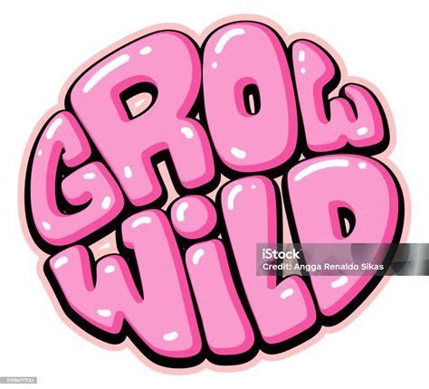 성장 와일드 그루비 타이포그래피 슬로건 포스터 티셔츠 카드 및 다양한 인쇄 제품에 대한 그래픽 T 셔츠에 대한 스톡 벡터 아트 및 기타 이미지 Istock