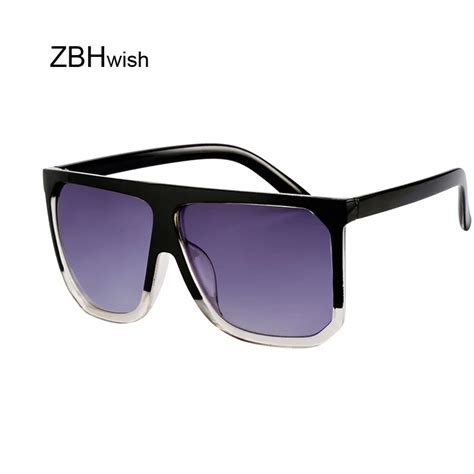 Flat Top Mirrored Sunglasses Women Brand Designer Vintage Luxury Sun