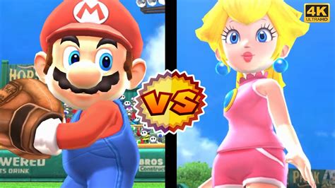 Mario Sports Superstars Baseball Team Mario Luigi Vs Team Daisy