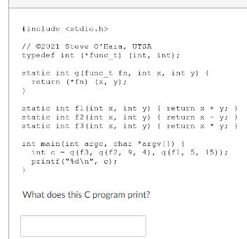 Solved Use Image To AnswerWhat Does This C Program Print Chegg