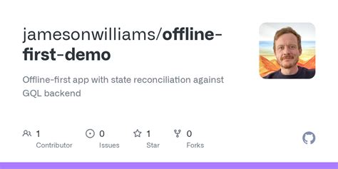 Github Jamesonwilliamsoffline First Demo Offline First App With