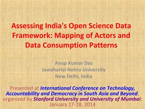 Assessing India S Open Science Data Framework Ppt