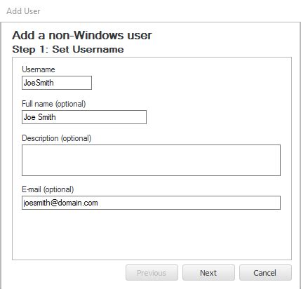 CompleteFTP How To Add A Non Windows User