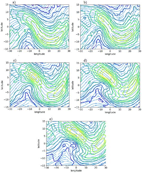 Composite Fields Of Wind Magnitude At 250 Hpa With 5 Ms Intervals Download Scientific Diagram