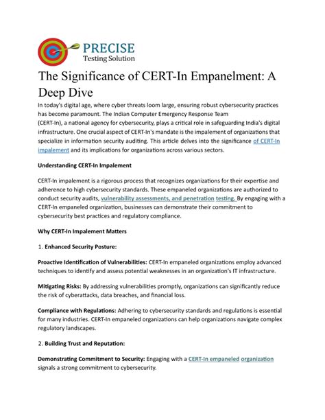 PPT Cert In Empanelled Agency PowerPoint Presentation Free Download ID