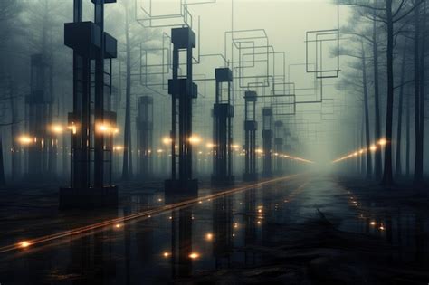 Premium Ai Image Electric Grid Symphony In Progress