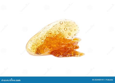 Yellow Cannabis Wax Resin Isolated On White Bacground Stock Image