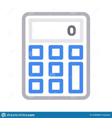 Linha De Cor Fina cone Da Calculadora Do Vetor Ilustração do Vetor