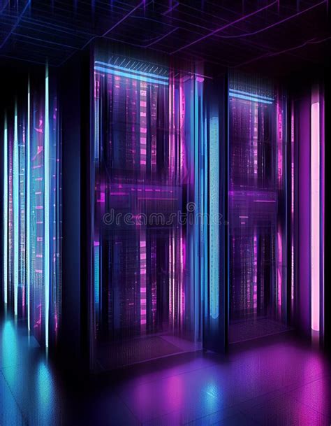 Data Center Created With Generative Ai Stock Illustration