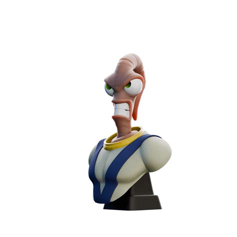 Earthworm Jim Bust 3d Model By I3d On Thangs