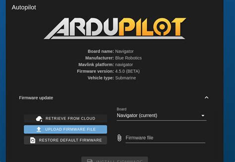 Custom Configuration Procedure Blue Robotics Software Blue Robotics Community Forums