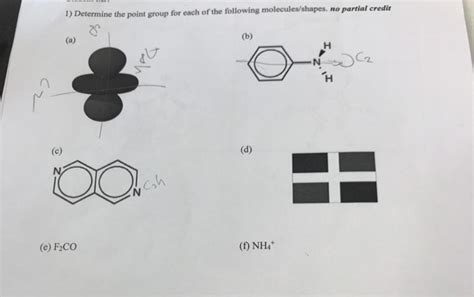 Solved 1 Determine The Point Group For Each Of The