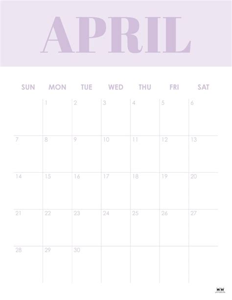 April 2024 Calendars 50 FREE Printables PrintaBulk