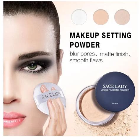 ₩4808에서 Sace Lady 3 색 페이스 루스 파우더 매트 마무리 투명 설정 파우더 10g Dhgate