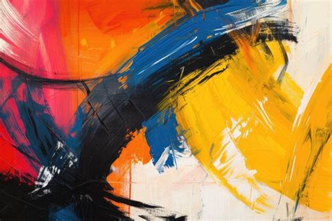 Energetic Abstract Composition With Bold Strokes And Lines Premium Ai Generated Image