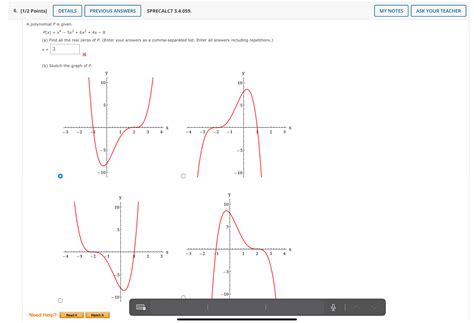 Solved A Polynomial P Is Given P X X4−5x3 6x2 4x−8 A