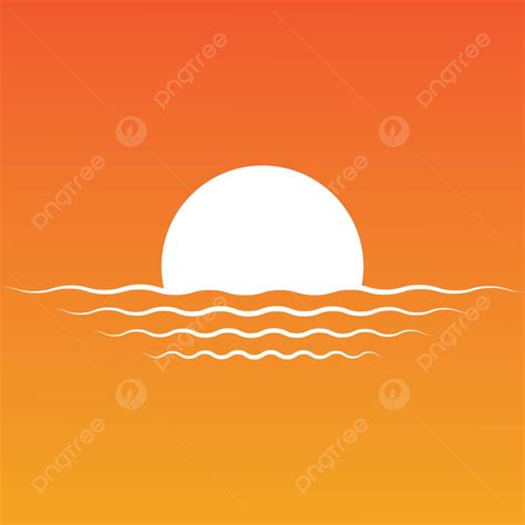 Sunset Logo Vector Illustration Design Template And Background