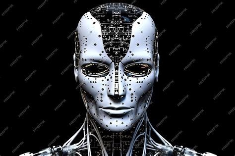 Premium Ai Image Background Of Binary Codes Hacker Cyborg With Robot
