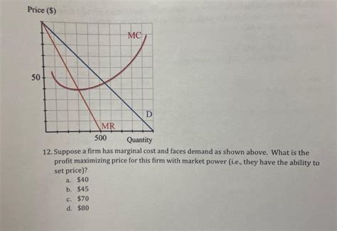 [solved] Price 12 Suppose A Firm Has Marginal Cost A
