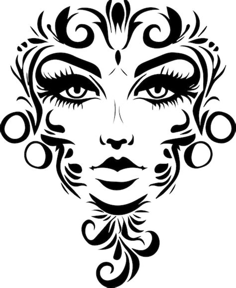 Premium Vector Women Face Vector Art Illustration